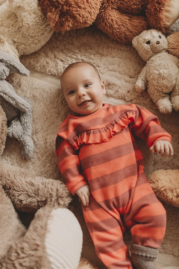 Baby onesie waffle stripe - Sproet Sprout